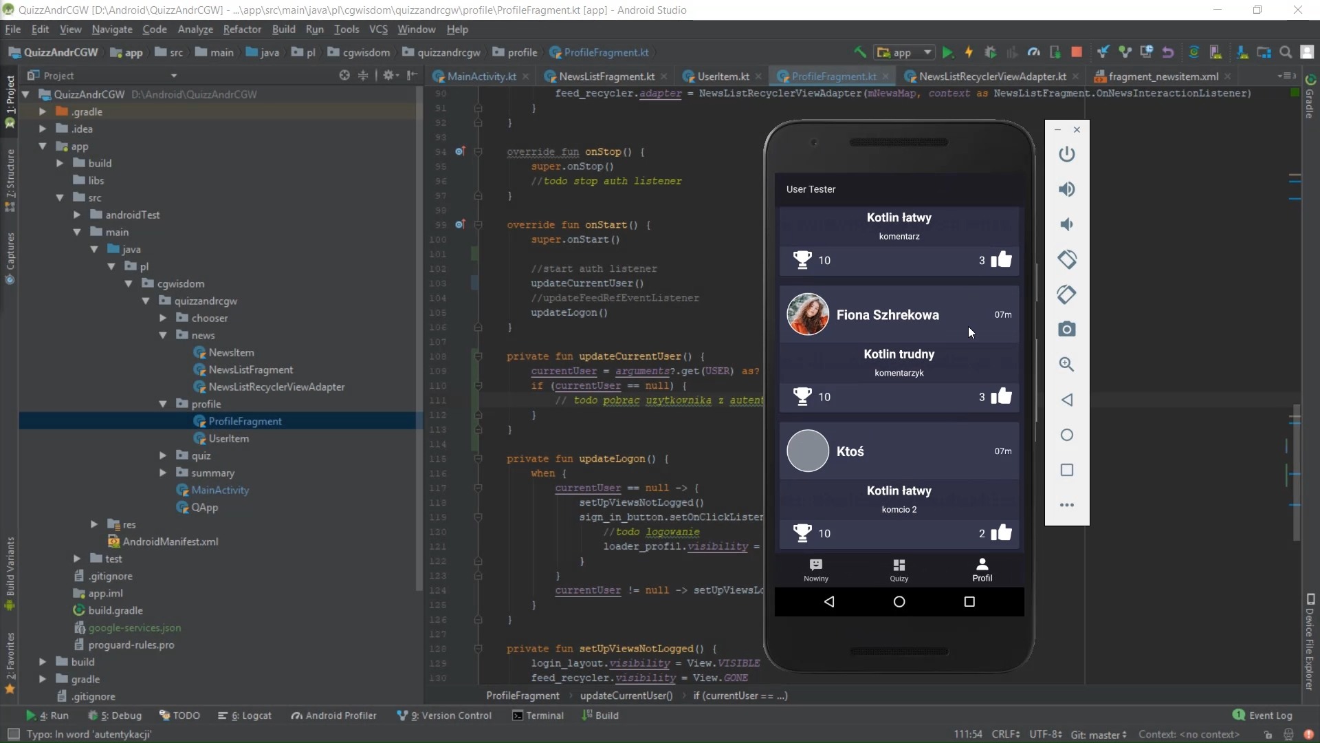 ᐈ Kurs programowania - Kotlin - Tworzenie aplikacji społecznościowej od ...