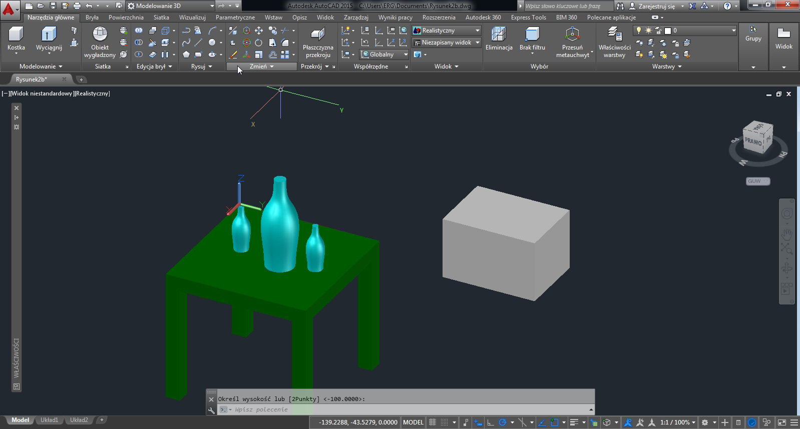Kurs online Autocad 2015 - Modelowanie 3d od podstaw - CGwisdom.pl