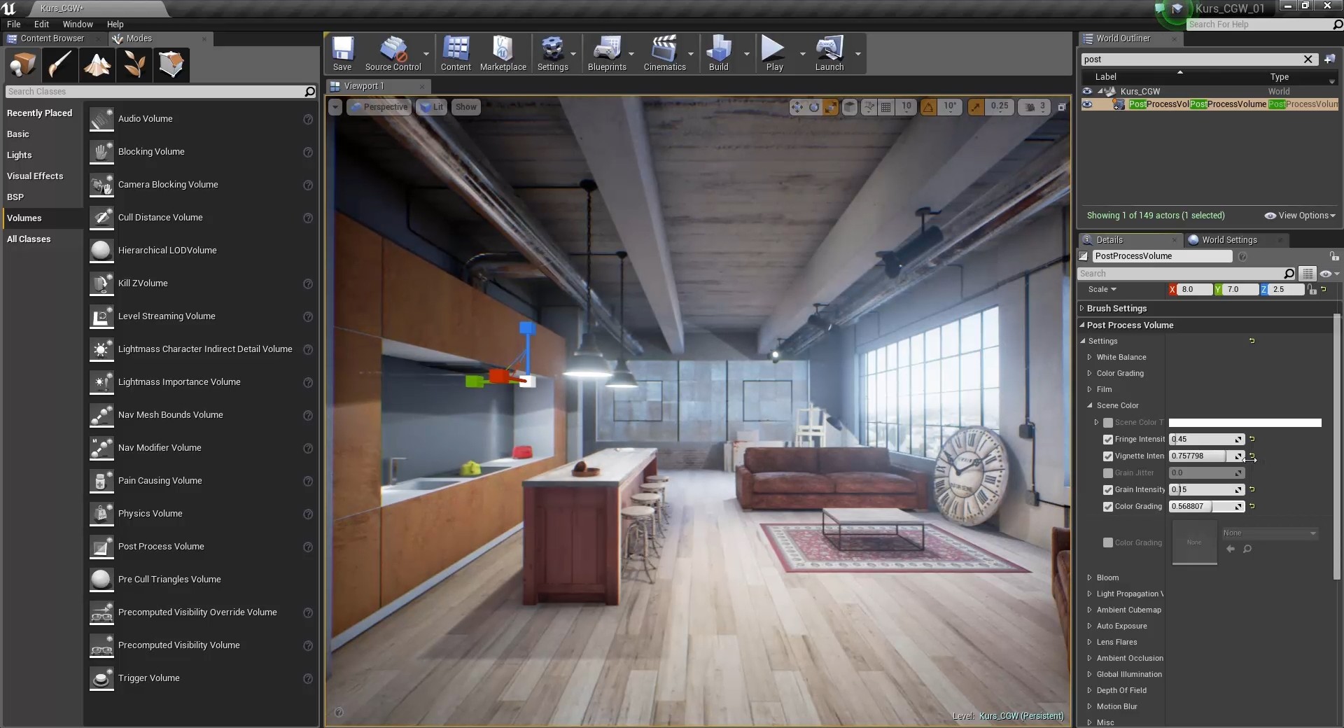 Kurs - Unreal Engine - 3ds Max - Animacja wnętrza - CGwisdom.pl
